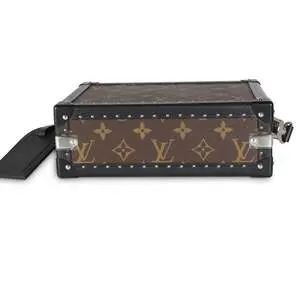 LOUIS VUITTON Monogram Macassar Canvas Clutch Box
