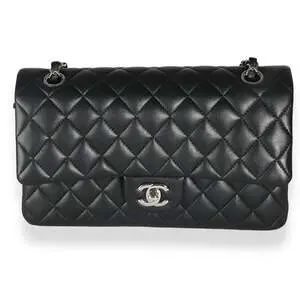 Chanel Quilted Lambskin Classic Double Flap Bag - Black