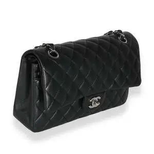 Chanel Quilted Lambskin Classic Double Flap Bag - Black