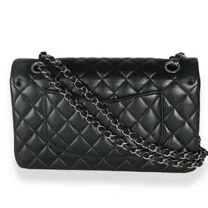 Chanel Quilted Lambskin Classic Double Flap Bag - Black