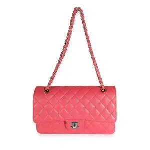 Chanel Dark Quilted Caviar Classic Double Flap Bag