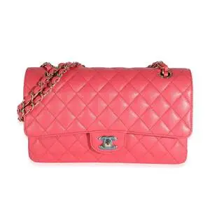 CHANEL Chanel Quilted Caviar Medium Classic Double Flap Bag