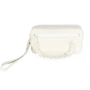 LOUIS VUITTON Taurillon Leather Pochette Volga Clutch - White
