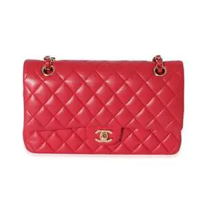 Chanel Quilted Lambskin Classic Double Flap Bag - Pink