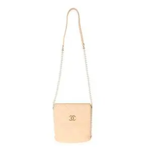 Chanel Quilted Calfskin Pearl Chain Hobo