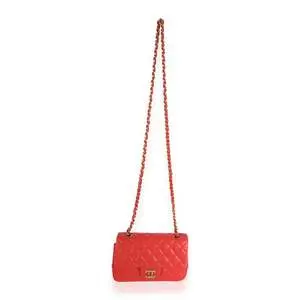 Chanel Coral Quilted Lambskin Rectangular Classic Flap Bag