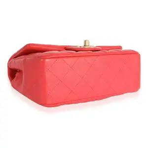 Chanel Quilted Lambskin Rectangular Classic Flap Bag - Pink