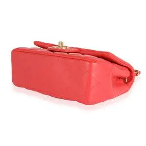 Chanel Quilted Lambskin Rectangular Classic Flap Bag - Pink