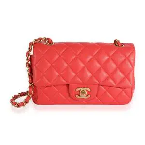 CHANEL Chanel Quilted Lambskin Mini Rectangular Classic Flap Bag