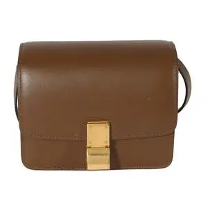 Celine Smooth Leather Box Bag - Brown