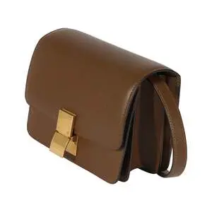Celine Smooth Leather Box Bag - Brown