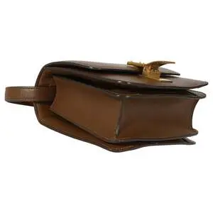 Celine Smooth Leather Box Bag - Brown