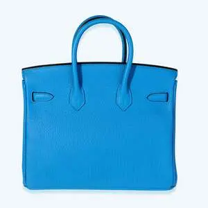 Hermès Togo Birkin 25 Phw - Blue
