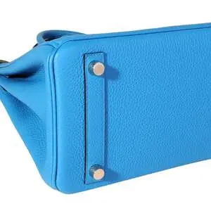 Hermès Togo Birkin 25 Phw - Blue
