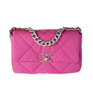 Chanel Quilted Cotton Flap Bag - Pink