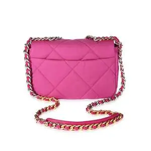 Chanel Quilted Cotton Flap Bag - Pink