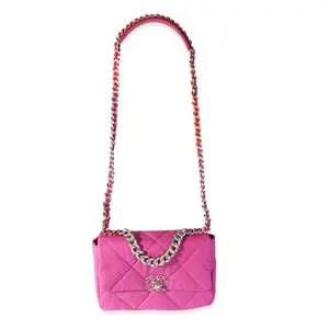 Chanel Quilted Cotton Flap Bag - Pink