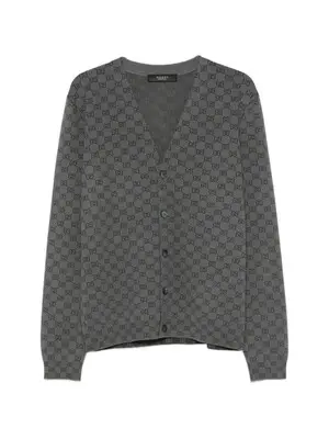 Gucci Wool And Silk Cardigan - Grey