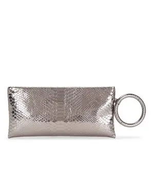 TOM FORD Laminated Printed Python Clutch