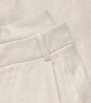 TOCCIN Elowen Linen-blend Trousers With Bow-tie Ankle Detail