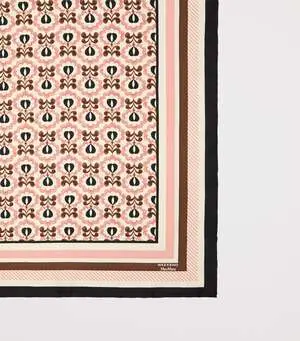 Max Mara Silk Geometric Print Scarf
