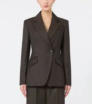 Max Mara Wool Diagonal-front Blazer