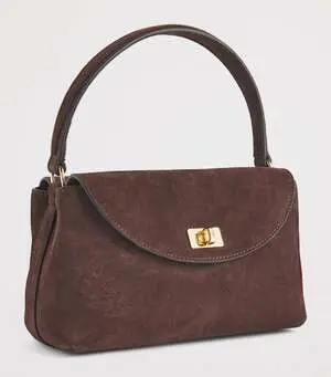 Sandro Mini Suede Le Grand Bazaar Top-handle Bag - Brown