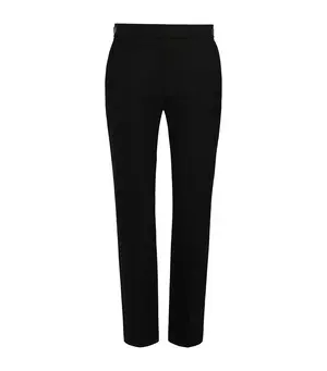 Max Mara Wool-blend Cropped Trousers - Black