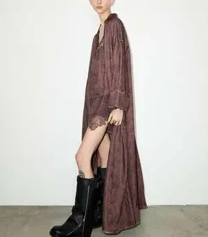 Max & Co. Satin Floral Belted Coat