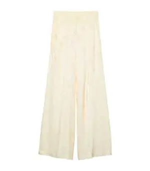 Max & Co. Floral Wide-leg Trousers - Yellow