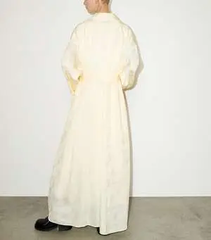 Max & Co. Floral Satin Belted Coat - Yellow