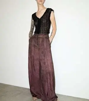Max & Co. Floral Wide-leg Trousers - Brown