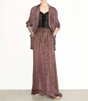 Max & Co. Floral Wide-leg Trousers - Brown