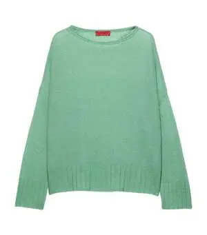 Max & Co. Wool-blend Boat-neck Sweater - Green
