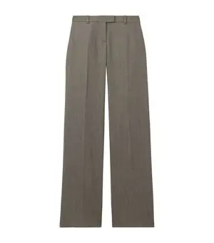 Alexander McQueen Wool Bumster Wide-leg Trousers - Gold