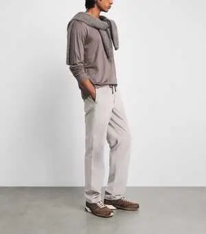 Sease Corduroy Slim Trousers - Grey