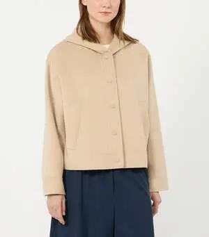 Max Mara Virgin Wool Hooded Short Coat