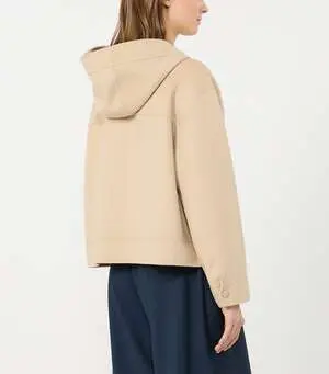 Max Mara Virgin Wool Hooded Short Coat