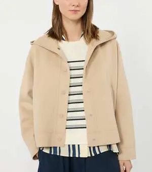Max Mara Virgin Wool Hooded Short Coat