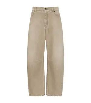 Max Mara Coloured Barrel Jeans - Beige