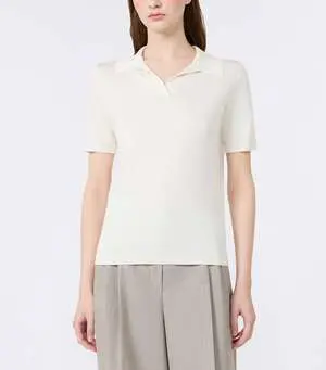 Max Mara Silk-cotton Polo Shirt