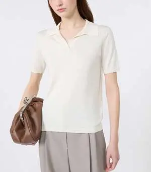 Max Mara Silk-cotton Polo Shirt