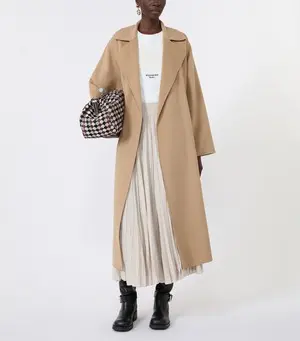 Max Mara Pleated A-line Midi Skirt