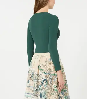 Max Mara Cropped 3/4 Sleeve Cardigan