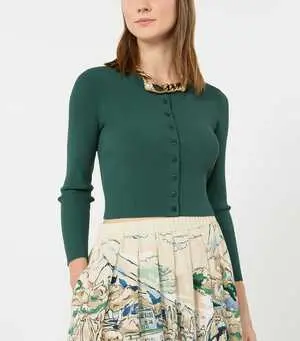 Max Mara Cropped 3/4 Sleeve Cardigan
