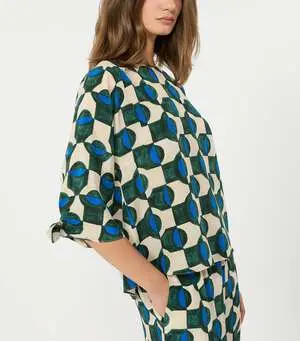 Max Mara Silk Printed Blouse