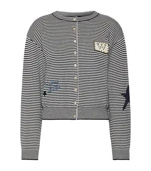Max Mara Striped Crew-neck Cardigan
