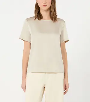Max Mara Satin Short-sleeve Blouse