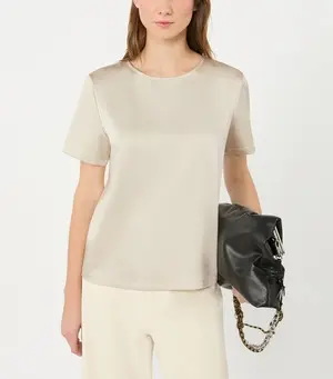 Max Mara Satin Short-sleeve Blouse