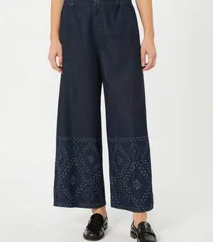 Max Mara Printed Wide-leg Jeans